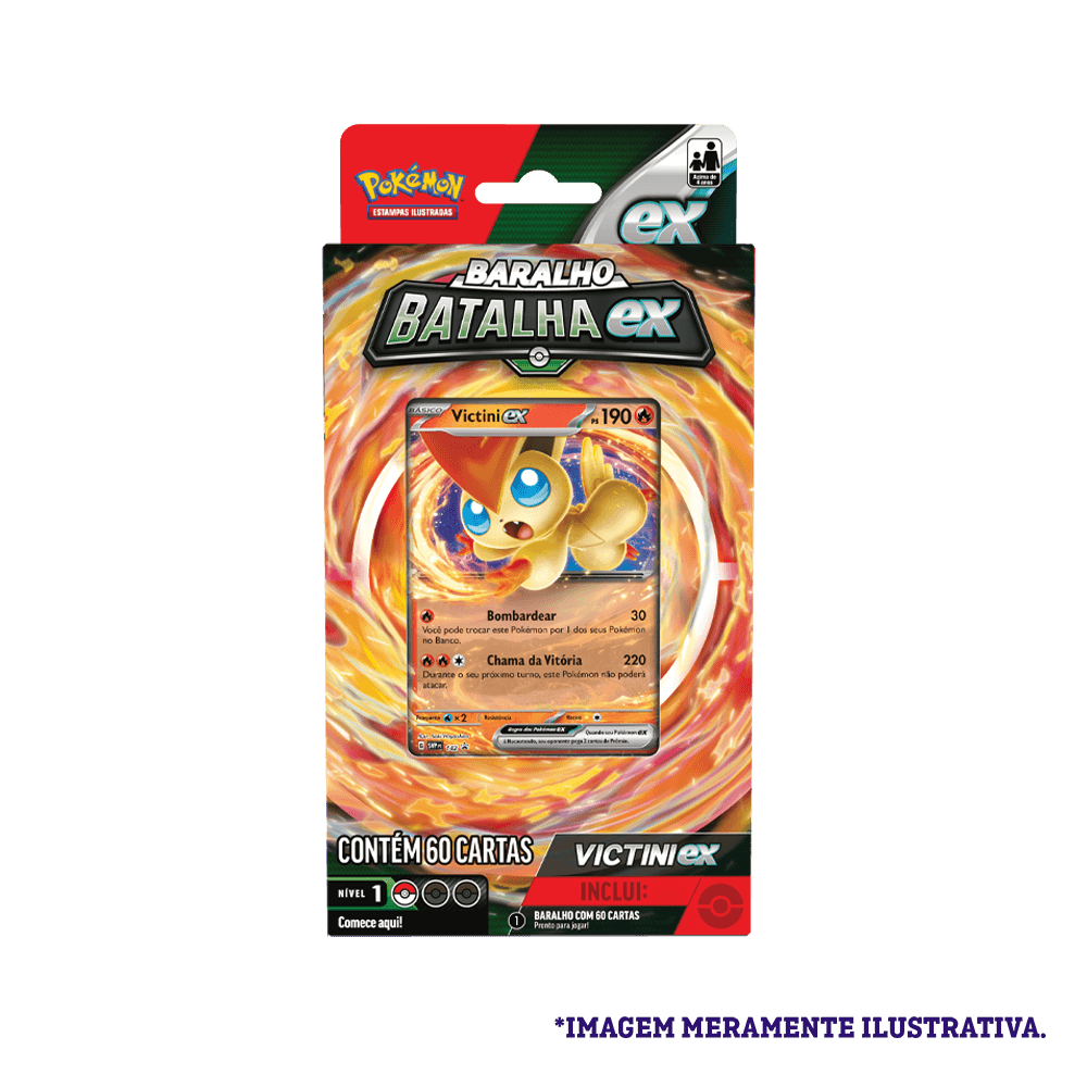 Deck De Batalha Pokémon Tcg Ex Victini - Copag Loja