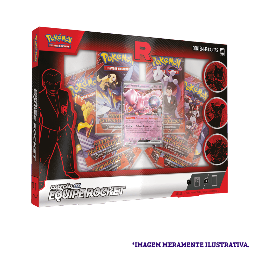 Box Pokémon Coleção Equipe Rocket Mewtwo Ex - Copag Loja
